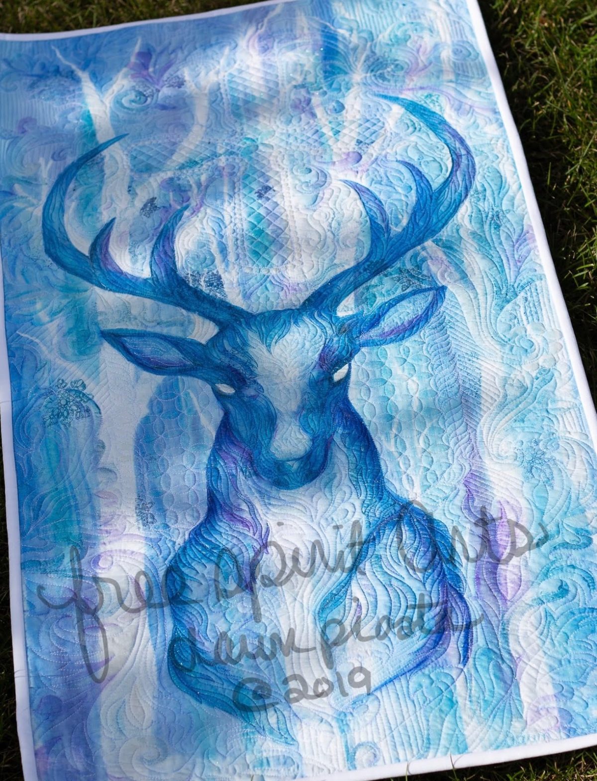 Saint Hubertus’ Vision – Dewpoint Arts – Dawn Piasta Quilt Artist