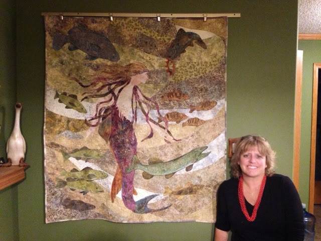 Waterhen Mermaid – Dewpoint Arts – Dawn Piasta Quilt Artist